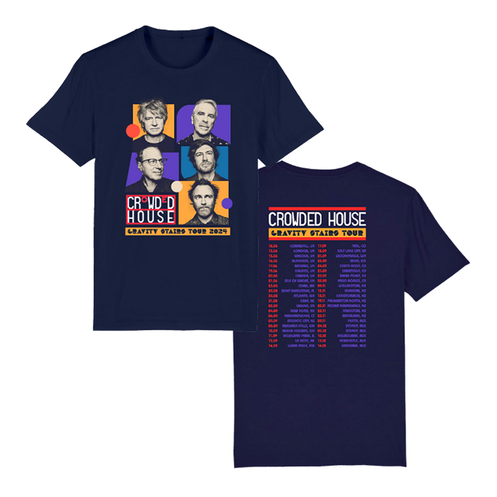 Official Crowded House Store - Gravity Stairs 2024 Tour Tee – Crowded ...